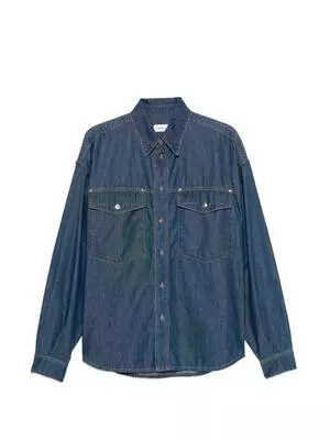 Versace Logo-embroidered Shirt - Blue