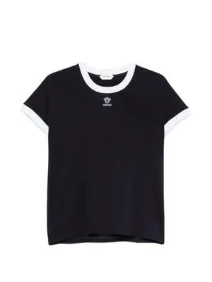 Versace Logo-embroidered Ringer T-shirt - Blue