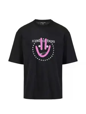 Iceberg Smile-print Cotton T-shirt