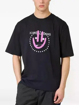 Iceberg Smile-print Cotton T-shirt