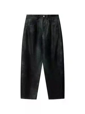 MARANT ETOILE Belky Barrel-fit Faux-suede Trousers
