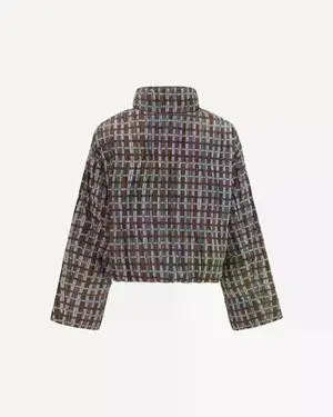 GONGDID DESIGN Tartan-pattern Padded Jacket - Brown