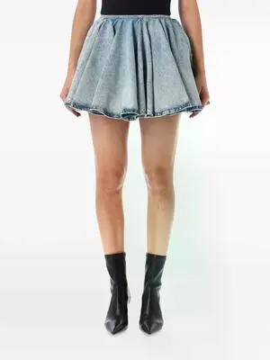 HAIKURE Ziggy Acid-wash Mini Skirt - Blue
