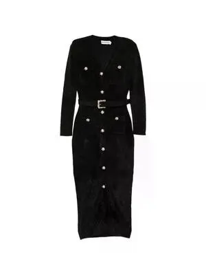 SELF-PORTRAIT Belted Button-down Midi Dress