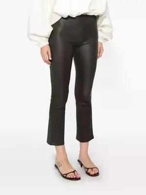 ARMA Stretch-leather Flared Cropped Trousers