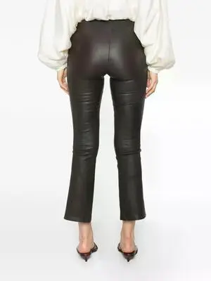 ARMA Stretch-leather Flared Cropped Trousers