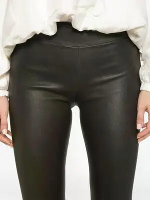 ARMA Stretch-leather Flared Cropped Trousers