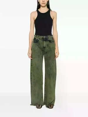 MARQUES' ALMEIDA Khaki-wash Frayed Jeans
