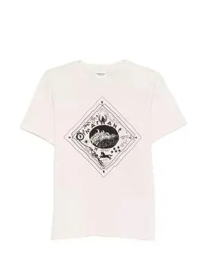 MARANT ETOILE Graphic-print Slub-texture T-shirt