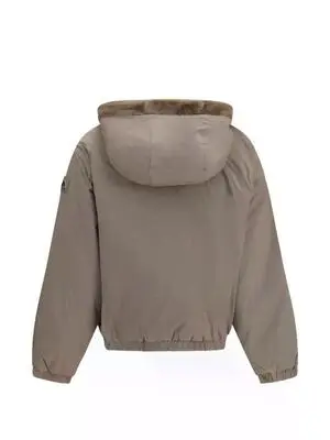 Moose Knuckles Reversible Faux Fur Jacket With Drawstring Hood
