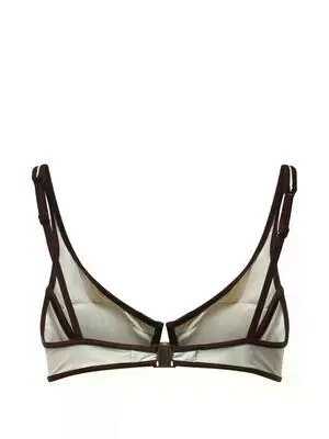 MC2 SAINT BARTH Amira String Underwired Contrast-trim Bikini Top