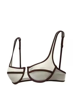 MC2 SAINT BARTH Amira String Underwired Contrast-trim Bikini Top