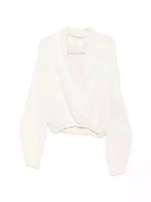 AYA MUSE Kena Wrap-style Sweater - White