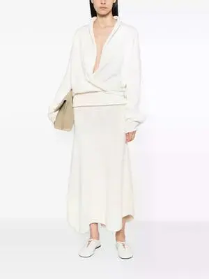 AYA MUSE Asymmetric Knitted Maxi Skirt