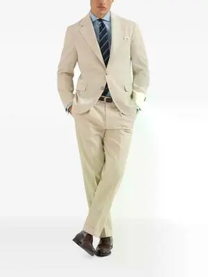 Brunello Cucinelli Cotton And Virgin Wool Gabardine Deconstructed Blazer