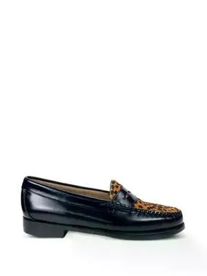 G.H.BASS Weejun Leopard-print Loafers - Black
