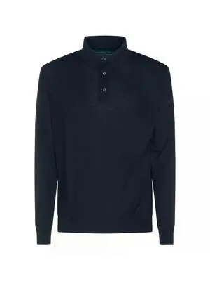 Kiton Button-up Polo Shirt - Blue