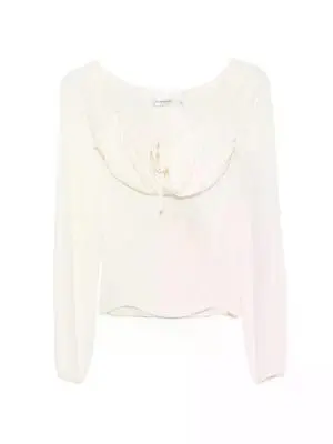 AYA MUSE Elya Tie-fastening Blouse - Neutrals