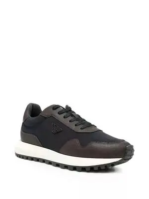 Emporio Armani Logo-plaque Panelled Sneakers