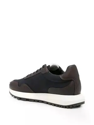 Emporio Armani Logo-plaque Panelled Sneakers