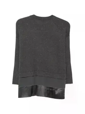 Peserico Layered Sequin-embellished Sweatshirt