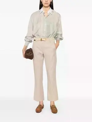 Brunello Cucinelli Pressed-crease Straight-leg Trousers - Neutrals