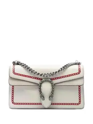 Gucci Medium Textured Calfskin Dionysus Crossbody Bag - White