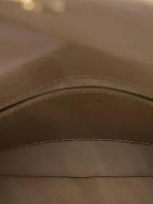Saint Laurent Calfskin Monogram Voltaire Top Handle Bag - Neutrals