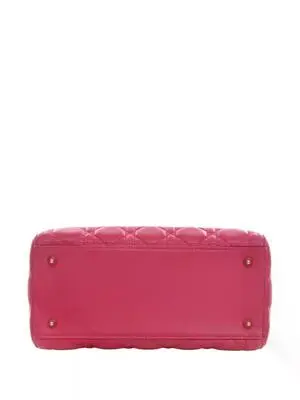 Dior Lambskin Cannage Lady Satchel - Pink