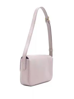 Celine Shiny Calfskin Triomphe Claude Shoulder Bag - Purple