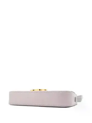 Celine Shiny Calfskin Triomphe Claude Shoulder Bag - Purple