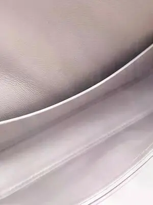 Celine Shiny Calfskin Triomphe Claude Shoulder Bag - Purple