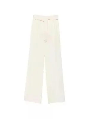 Max Mara Mxmeditto Belted Trousers - Neutrals