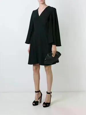 Alexander McQueen Flared Cape Dress