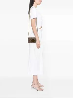 Gucci 2000-2015 Gg Supreme Horsebit 1955 Wallet On Chain Crossbody Bag - Brown
