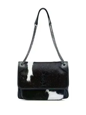 Saint Laurent 2020 Medium Pony Hair Niki Shoulder Bag - Black