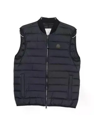 Moncler Quilted Logo-patch Gilet - Blue