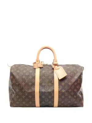 LOUIS VUITTON 2004 Monogram Keepall 45 Travel Bag - Brown