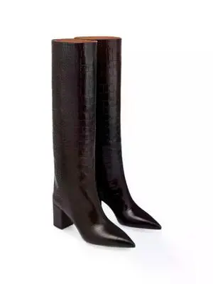 Paris Texas Anja Crocodile-embossed Leather Boots
