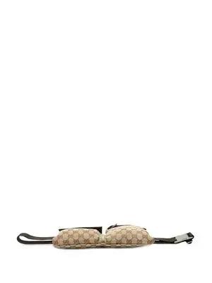 Gucci Gg Canvas Double Pocket Belt Bag - Neutrals