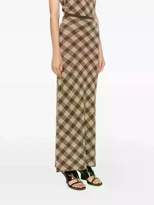 AYA MUSE Checkered Maxi Skirt