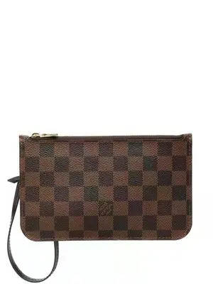 LOUIS VUITTON 2016 Damier Ebene Neverfull Pm Pouch - Brown