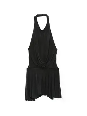 AYA MUSE Draped Open-back Mini Dress