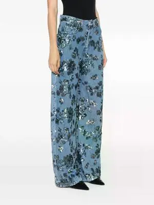 MARQUES' ALMEIDA Sequin-embroidered Jeans
