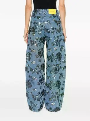 MARQUES' ALMEIDA Sequin-embroidered Jeans