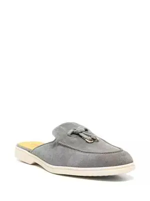 DOUCAL'S Tassel Suede Mules - Grey