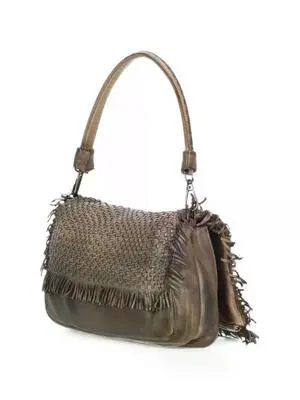 REPTILE'S HOUSE Anfora Braided Fringed Shoulder Bag - Brown