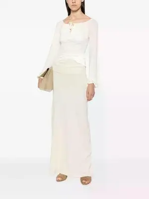 AYA MUSE Oona Ribbed-knit Maxi Skirt