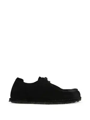 BIRKENSTOCK Utti Lace Suede Derby Shoes - Black