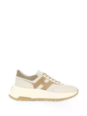 Hogan Beige Leather Sneakers - Neutrals